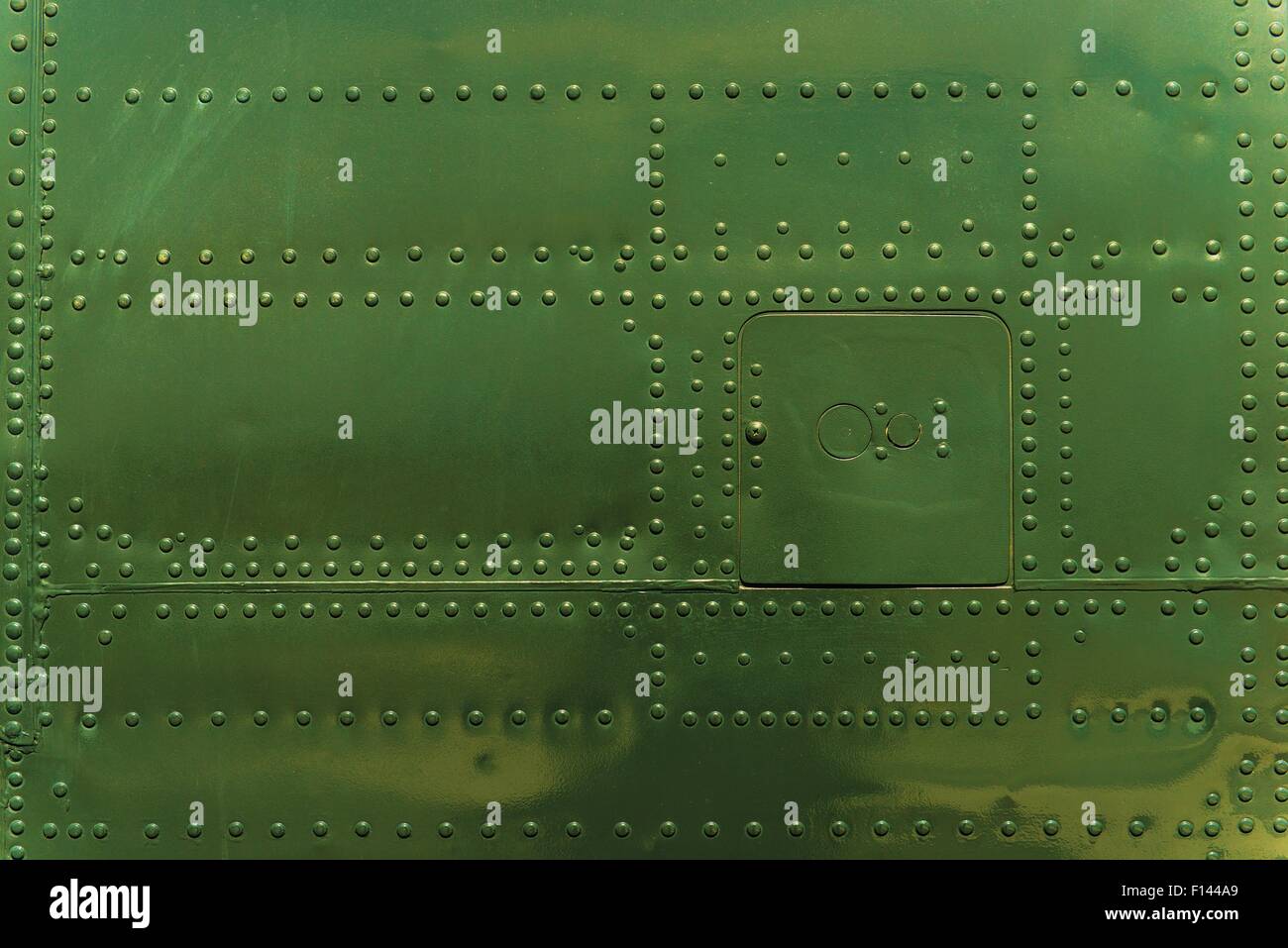 Rivets and Metal Background Dark Green Painted. Metal Military Grade ...