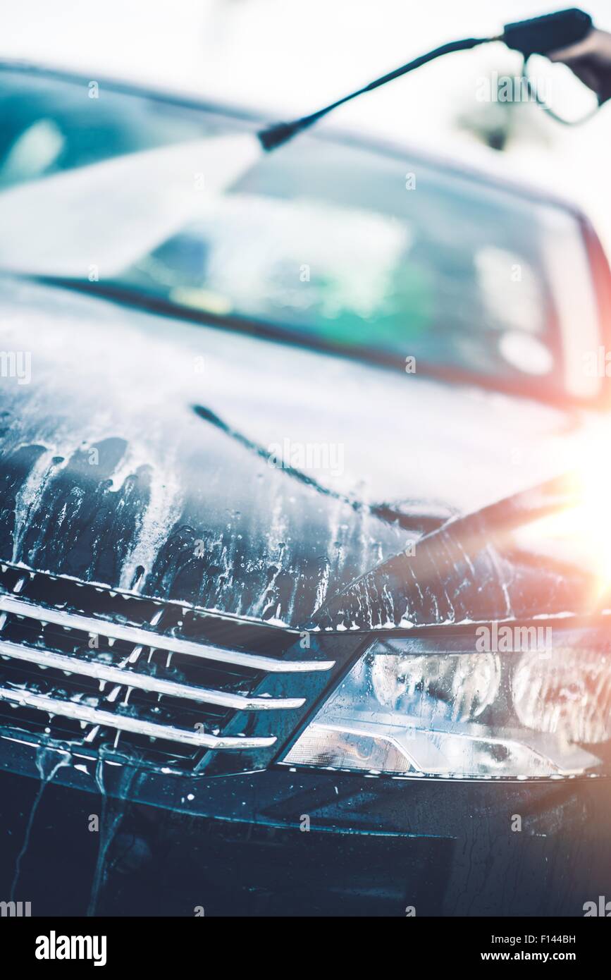 Spring Car Cleaning. Car Wash Day. Transportation Theme Stock Photo - Alamy