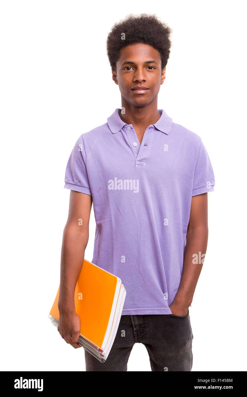 Young african student posing isolated over a white background Stock ...