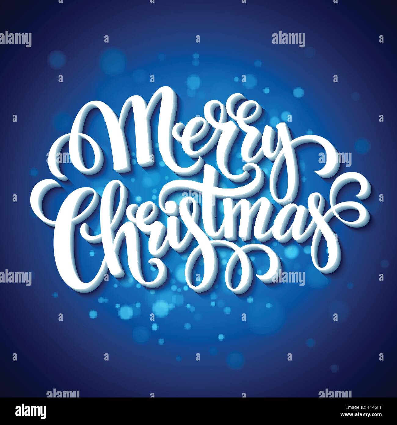 Merry Christmas typography. Vector illustration Stock Vector Image ...