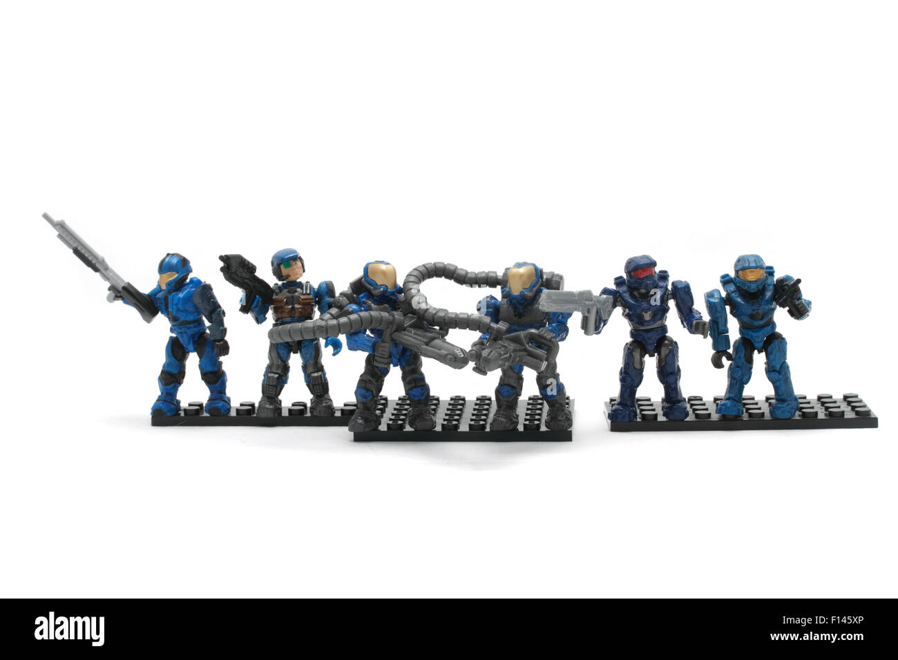 Blue combat unit with six figures including a CQB Spartan, two regular ...