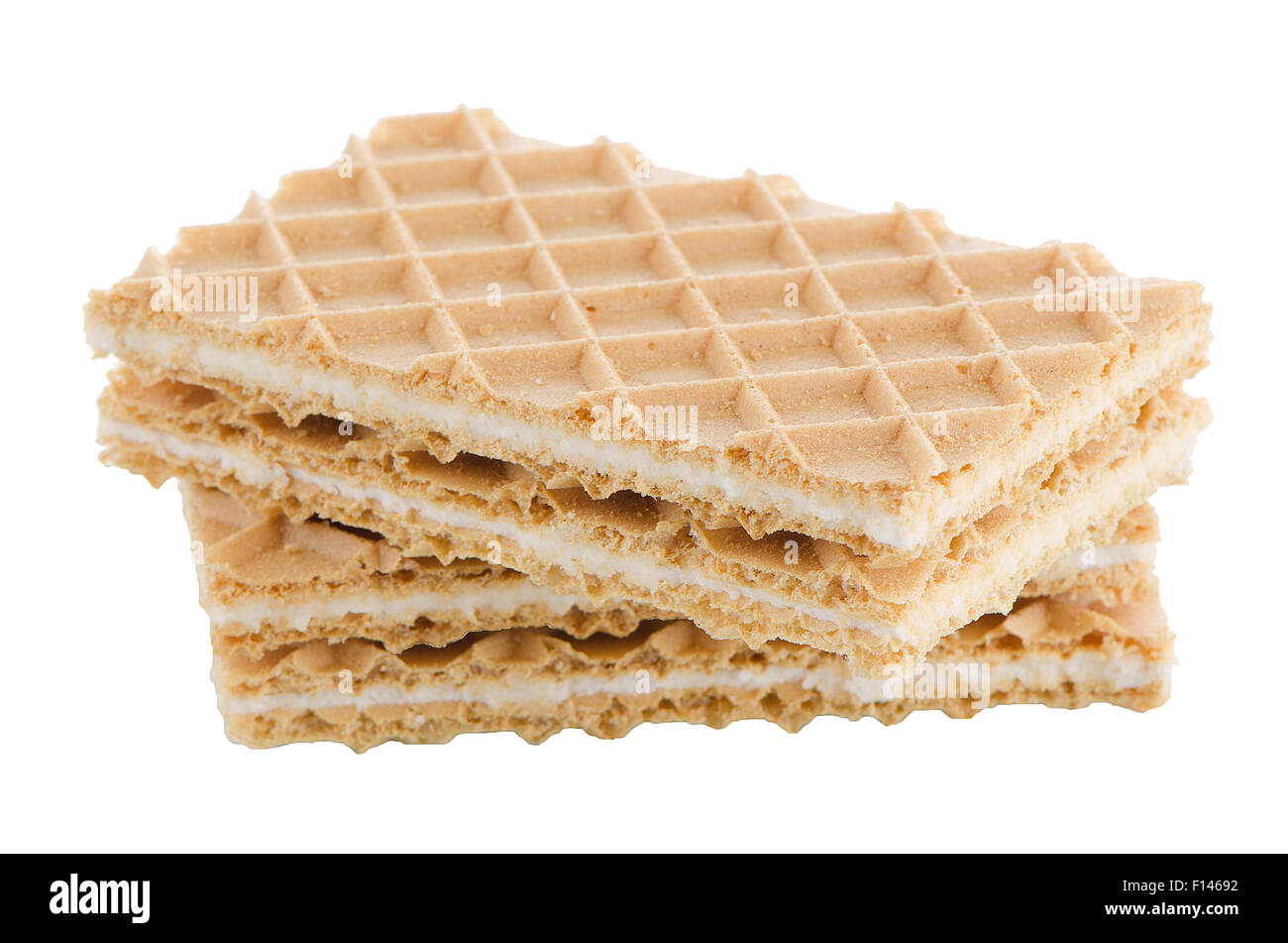 Vanilla wafers on white reflective background Stock Photo - Alamy