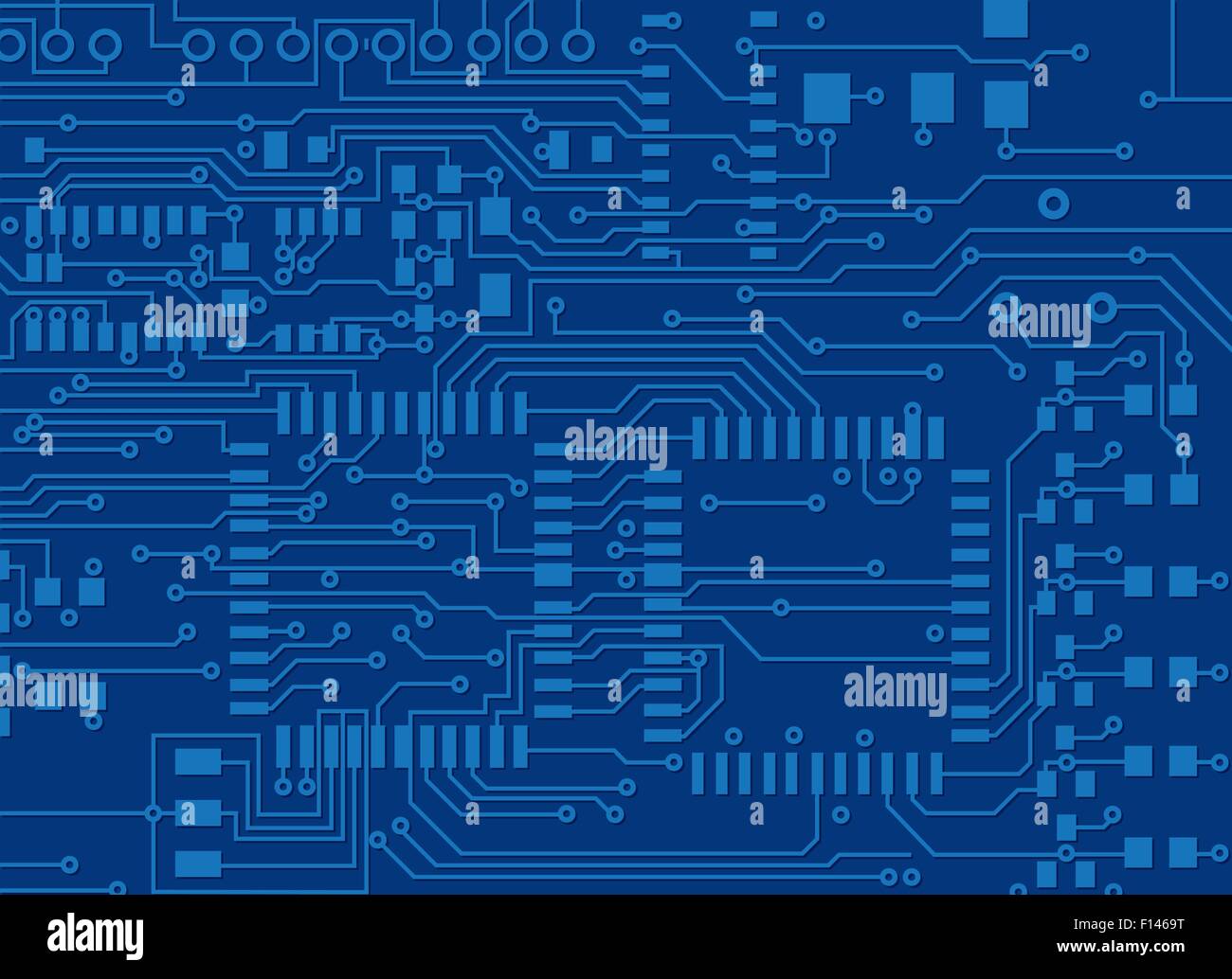 Blue Circuit Board Stock Vector Image & Art - Alamy