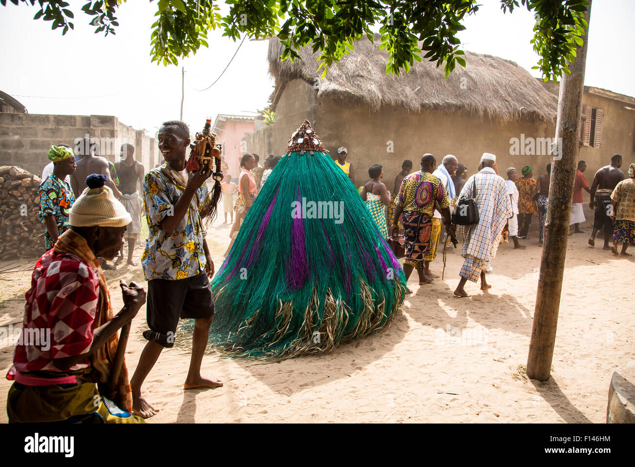 Zangbeto' traditional voodoo guardians of the night in the Yoruba ...