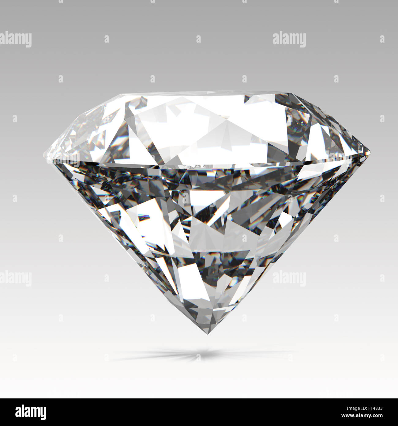 Diamonds isolated on white 3d model Stock Photo - Alamy