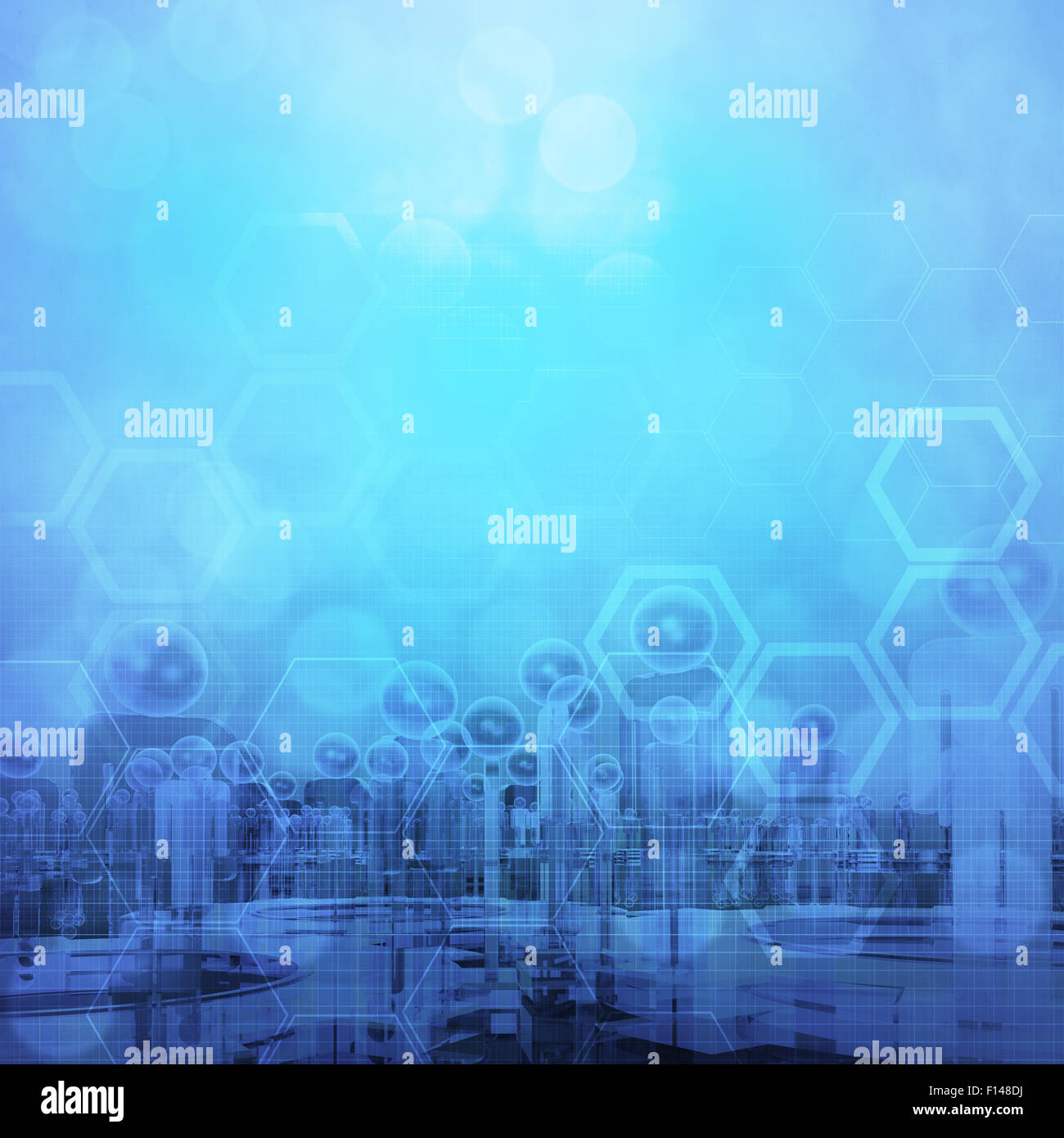 hexagon abstract medical background Stock Photo - Alamy