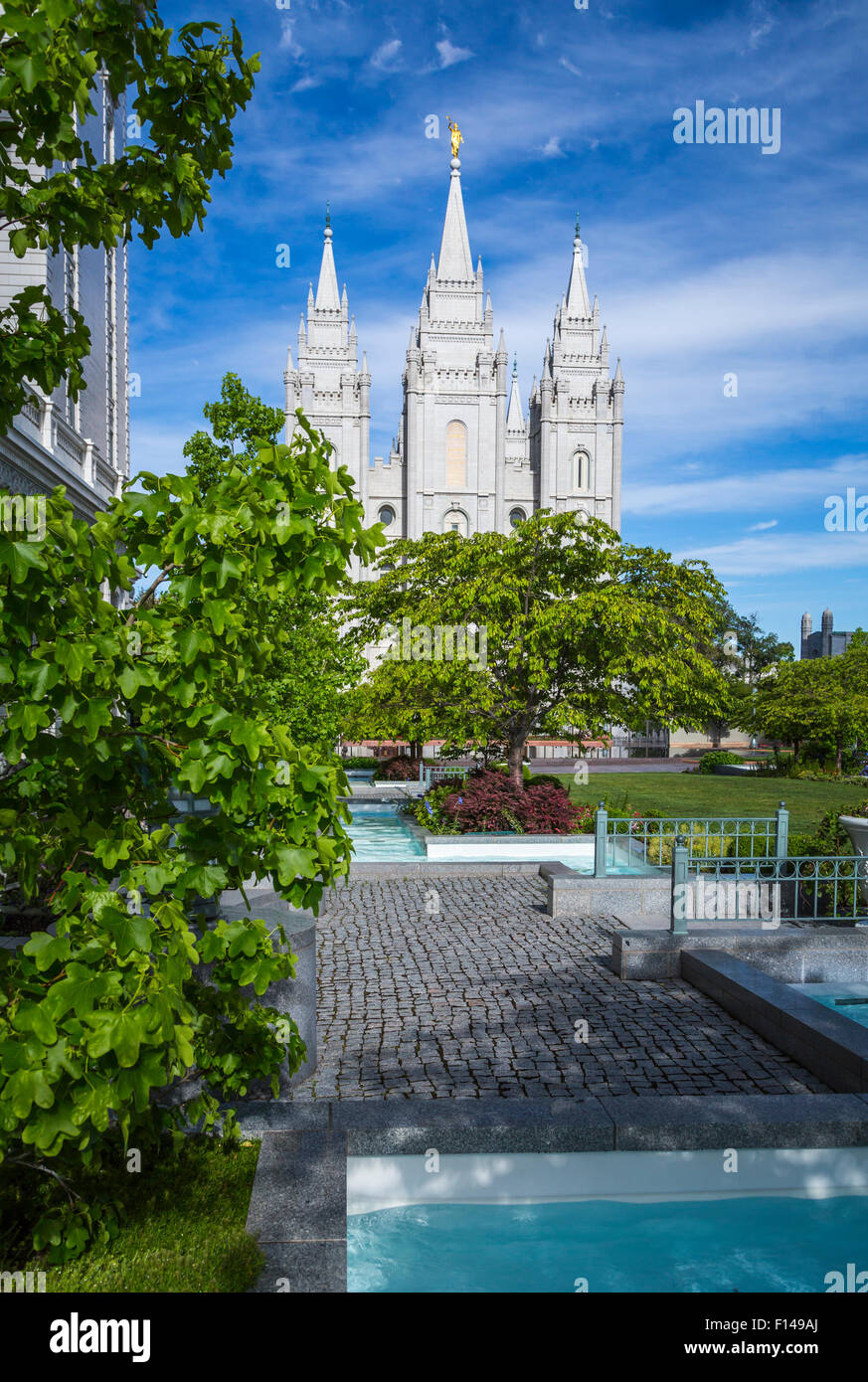 The Mormon Temple complex in Salt Lake city, Utah, USA Stock Photo - Alamy