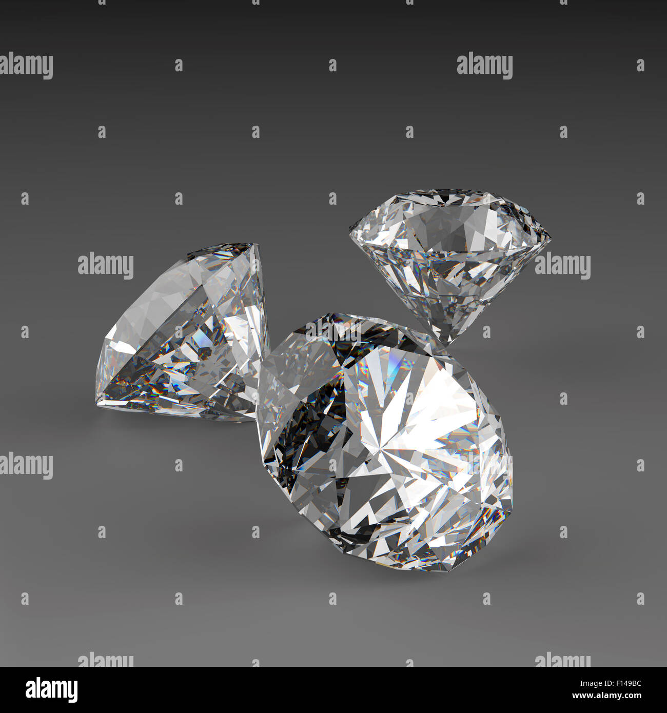 Diamonds 3d in composition as concept Stock Photo - Alamy