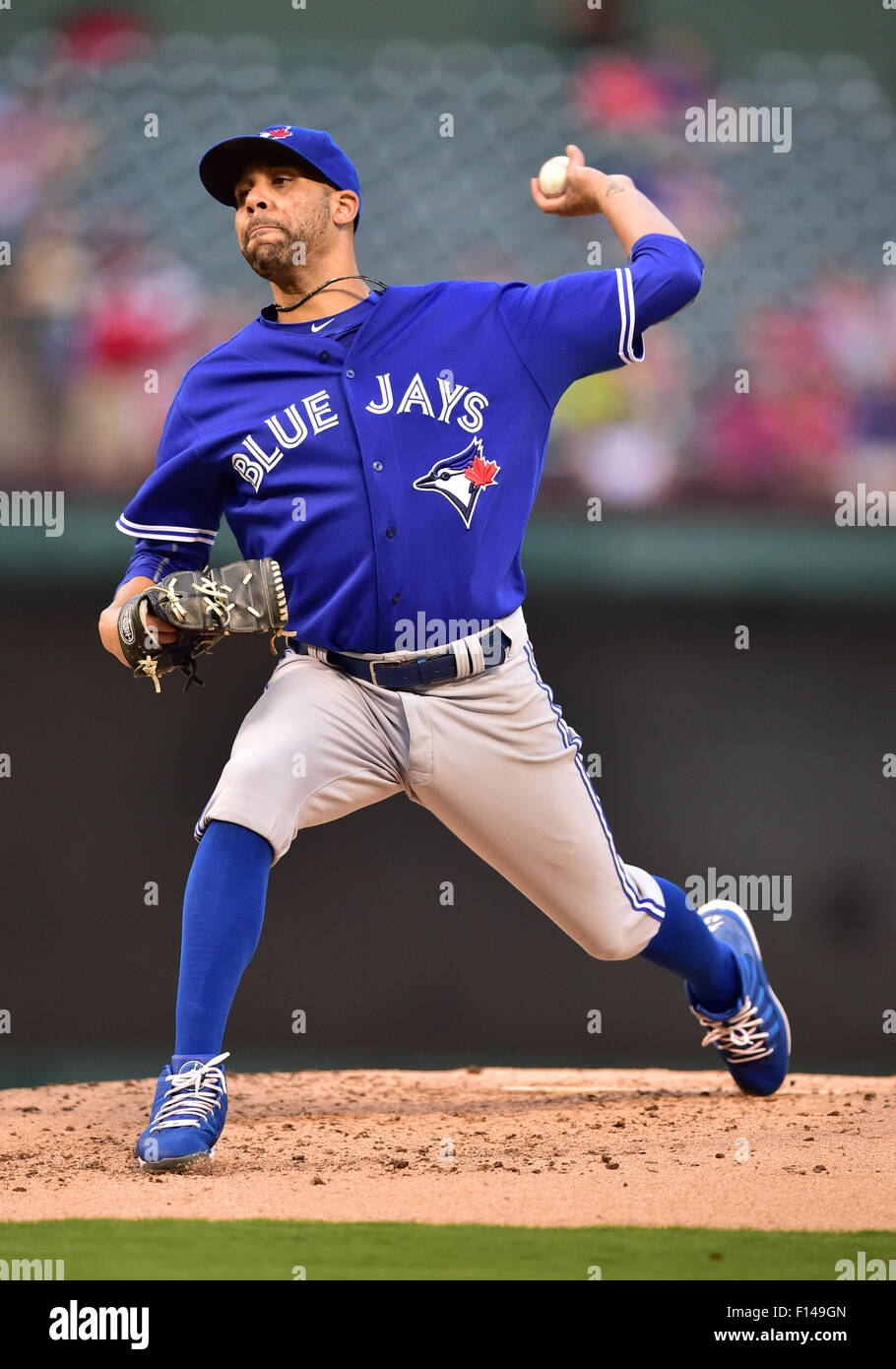 Arlington, Texas, USA. 26th August, 2015. Toronto Blue Jays starting ...