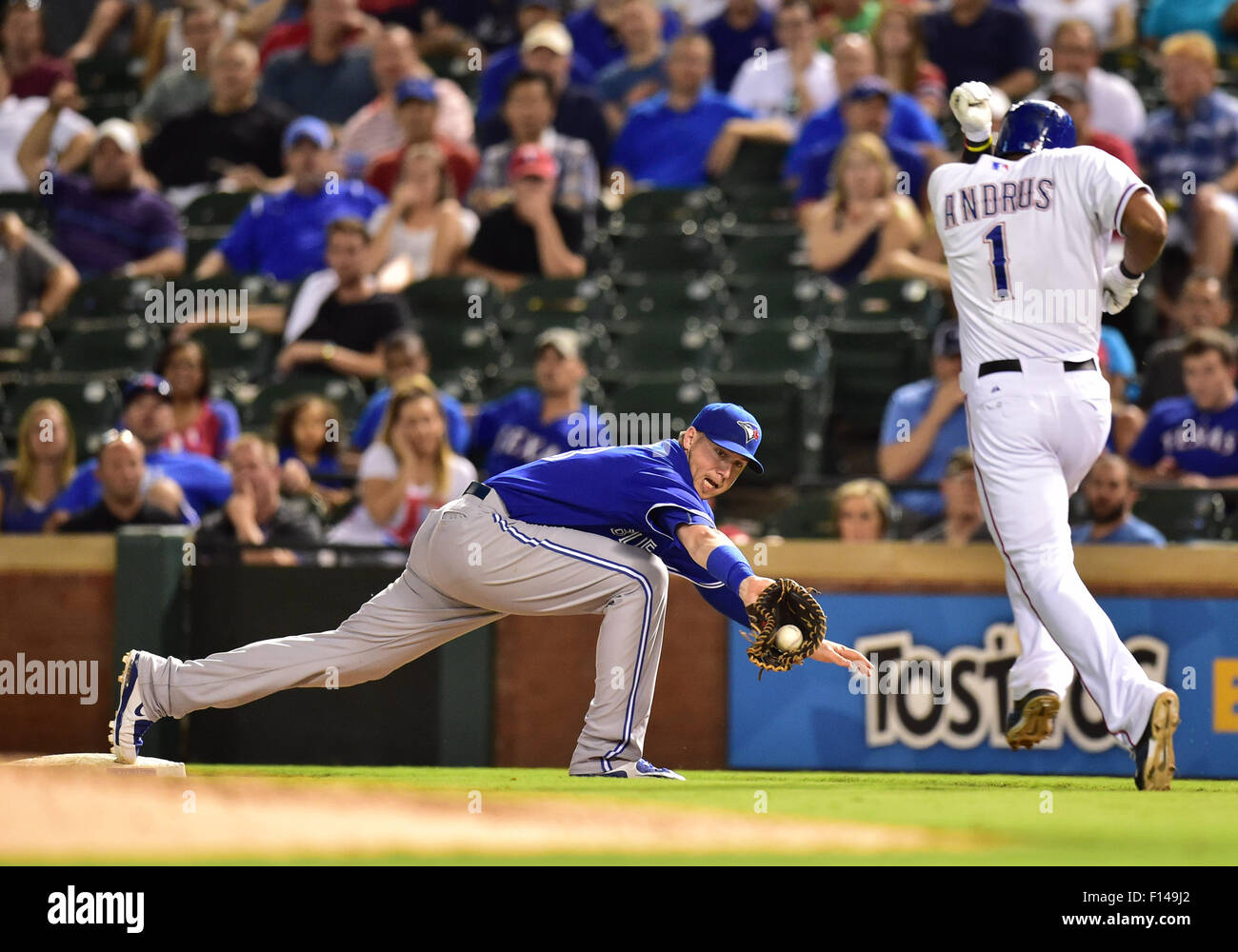 Arlington, Texas, USA. 26th August, 2015. Toronto Blue Jays first ...