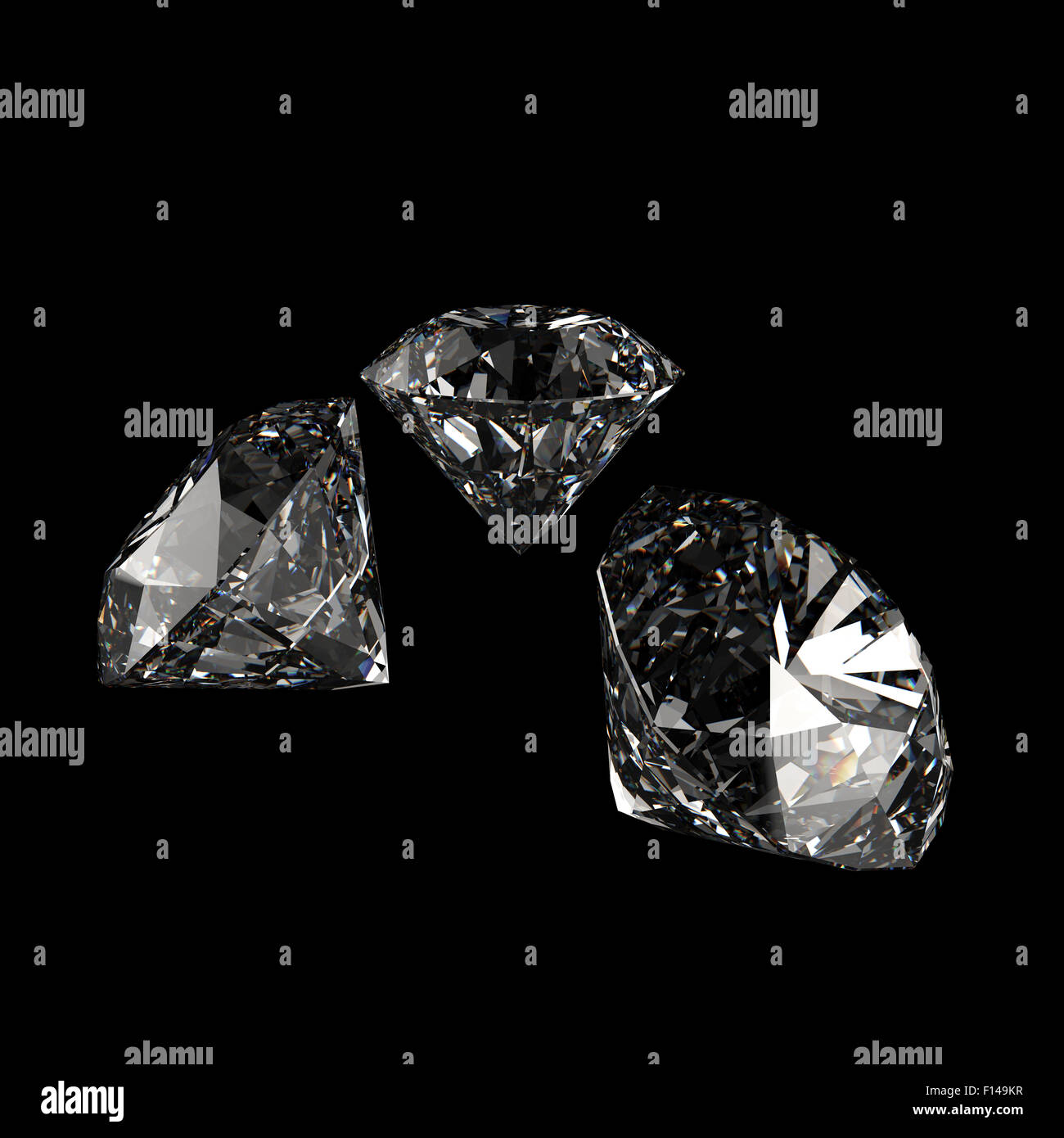 Diamonds 3d in composition as concept Stock Photo - Alamy
