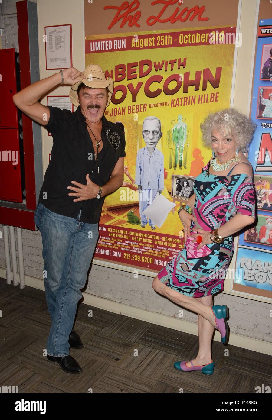 New York, NY, USA. 26th Aug, 2015. Marilyn Sokol after her play "In Bed ...