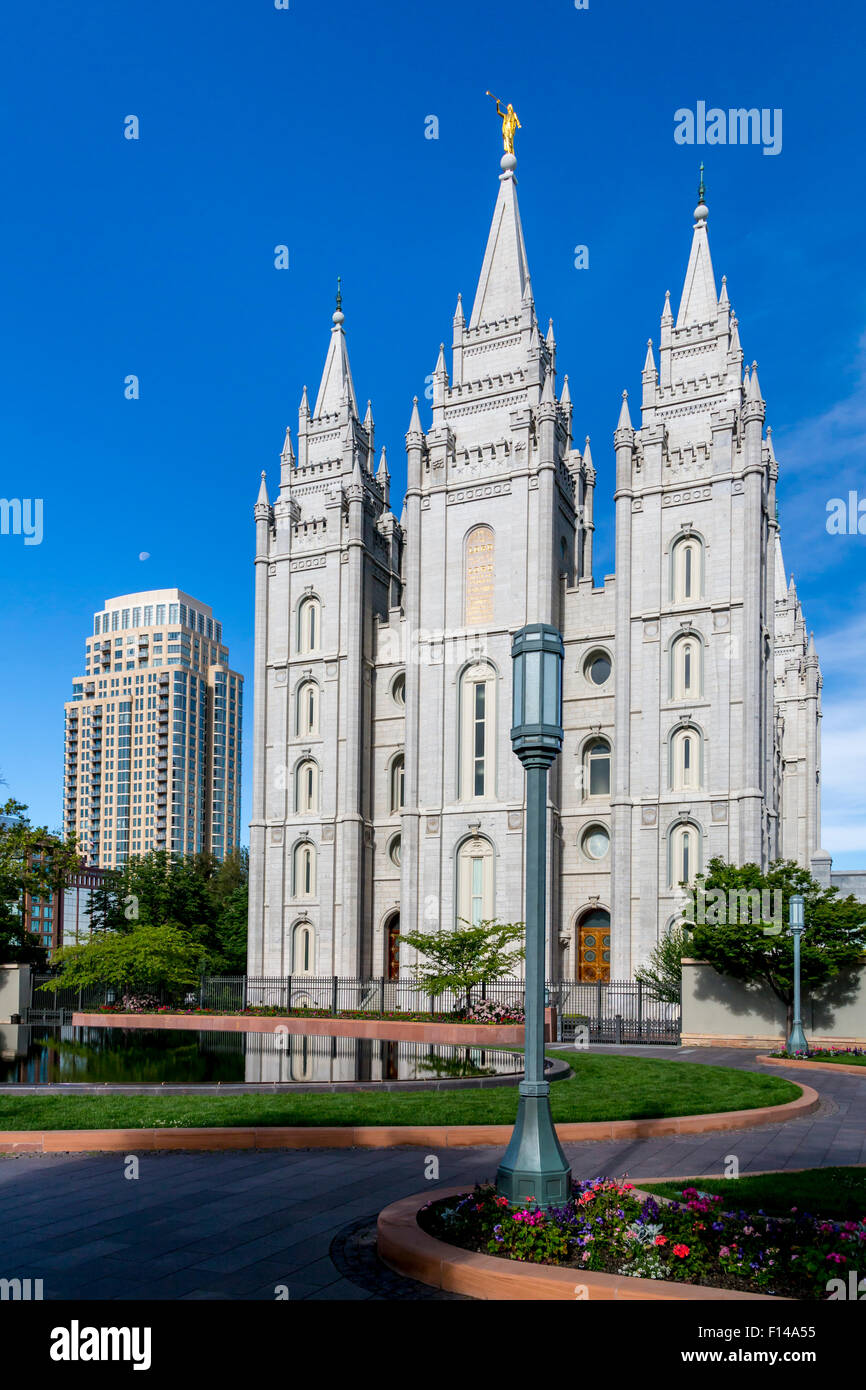 The Mormon Temple complex in Salt Lake city, Utah, USA Stock Photo - Alamy
