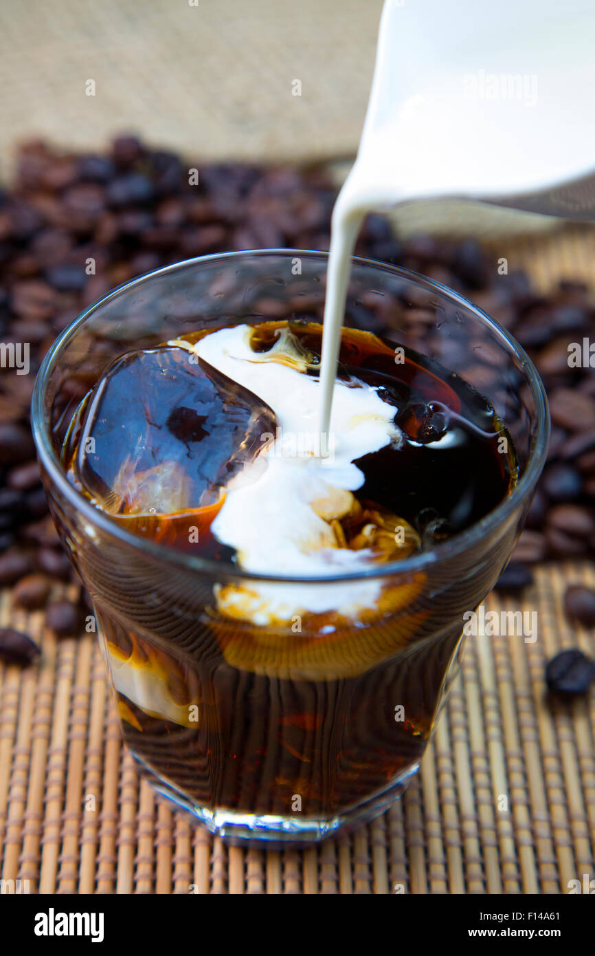 Iced coffee color hi-res stock photography and images - Alamy