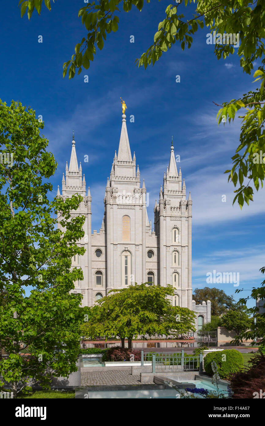 The Mormon Temple complex in Salt Lake city, Utah, USA Stock Photo - Alamy