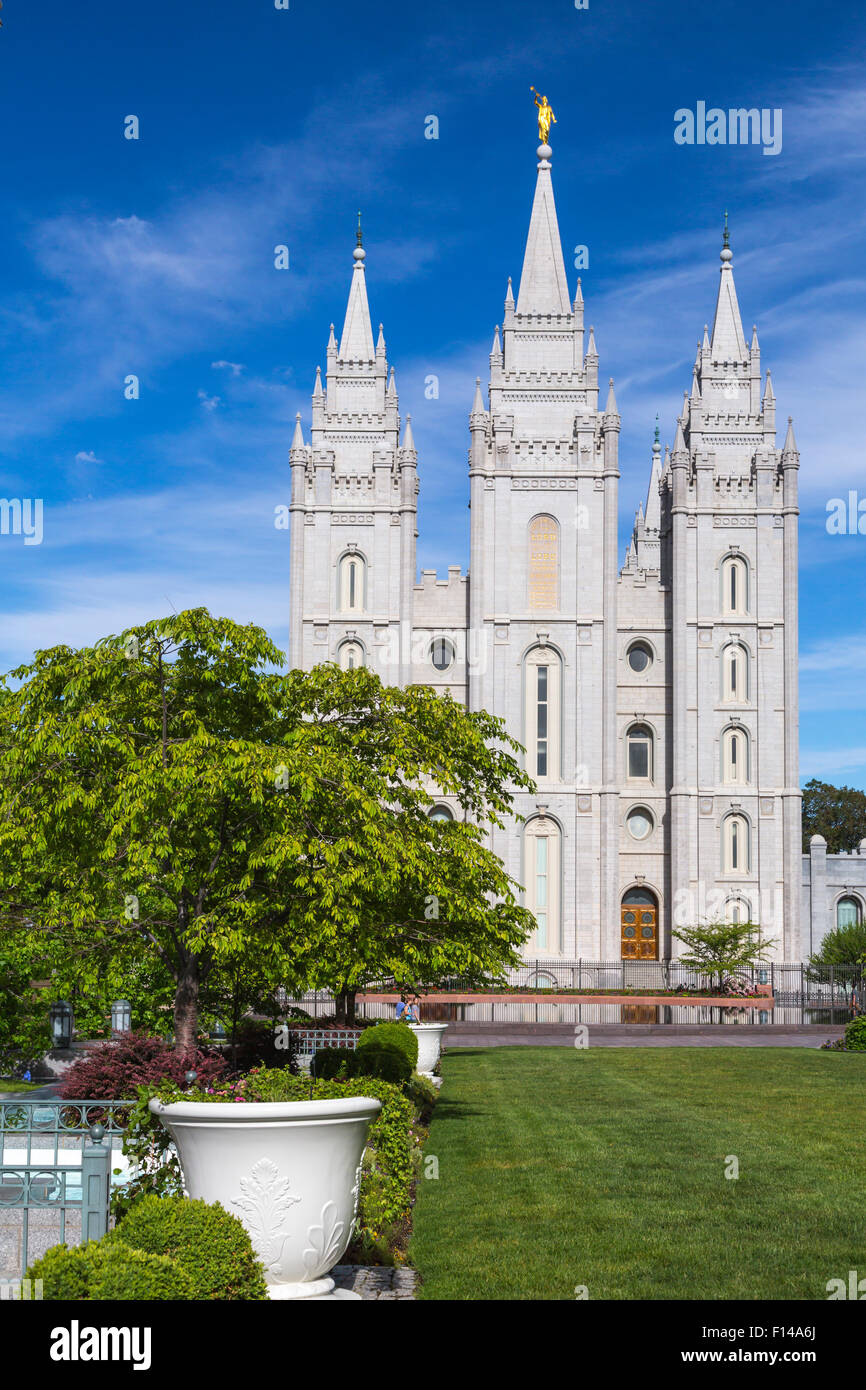 The Mormon Temple complex in Salt Lake city, Utah, USA Stock Photo - Alamy
