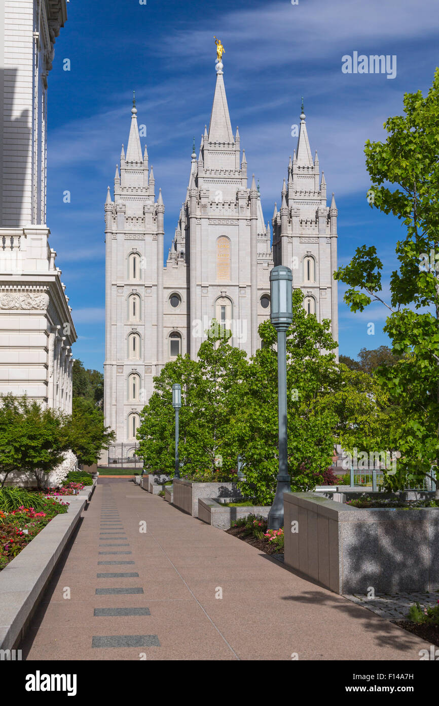 The Mormon Temple complex in Salt Lake city, Utah, USA Stock Photo - Alamy