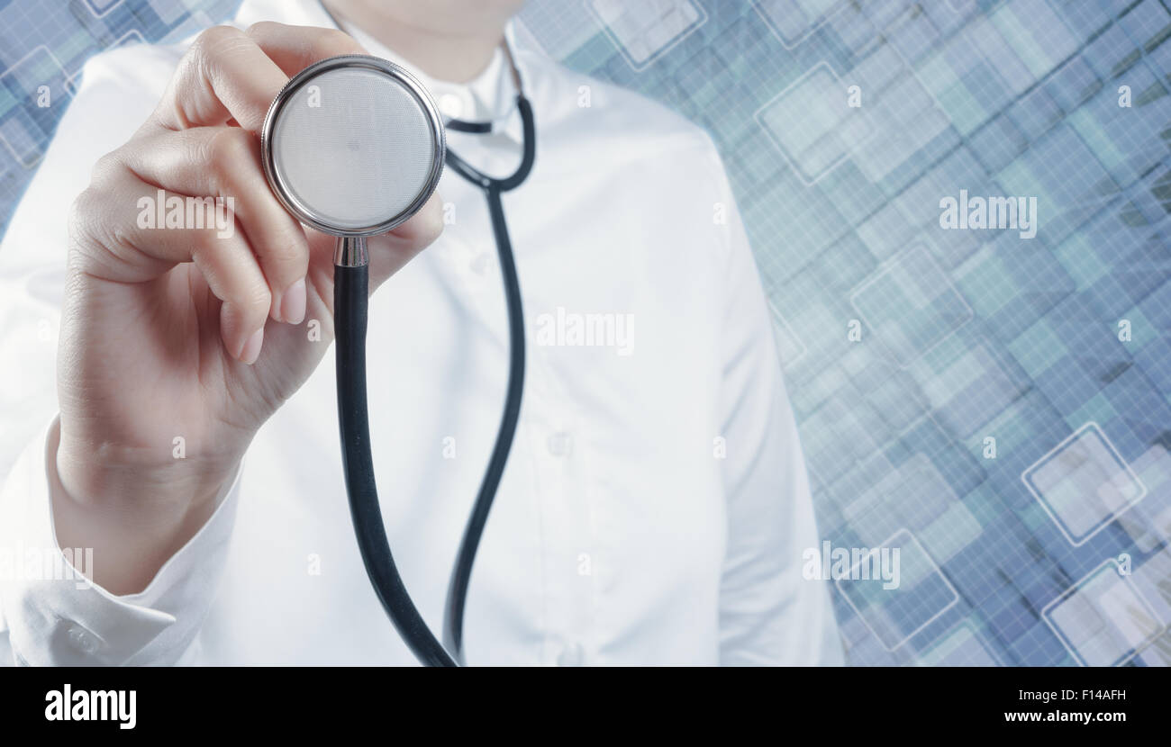 Nurse stethoscope in hands hi-res stock photography and images - Alamy