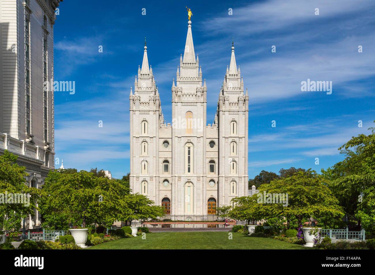 The Mormon Temple complex in Salt Lake city, Utah, USA Stock Photo - Alamy