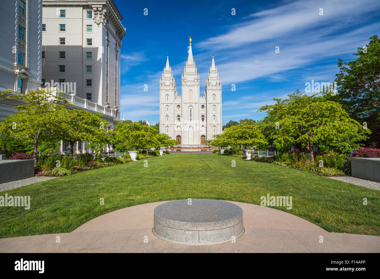 The Mormon Temple complex in Salt Lake city, Utah, USA Stock Photo - Alamy