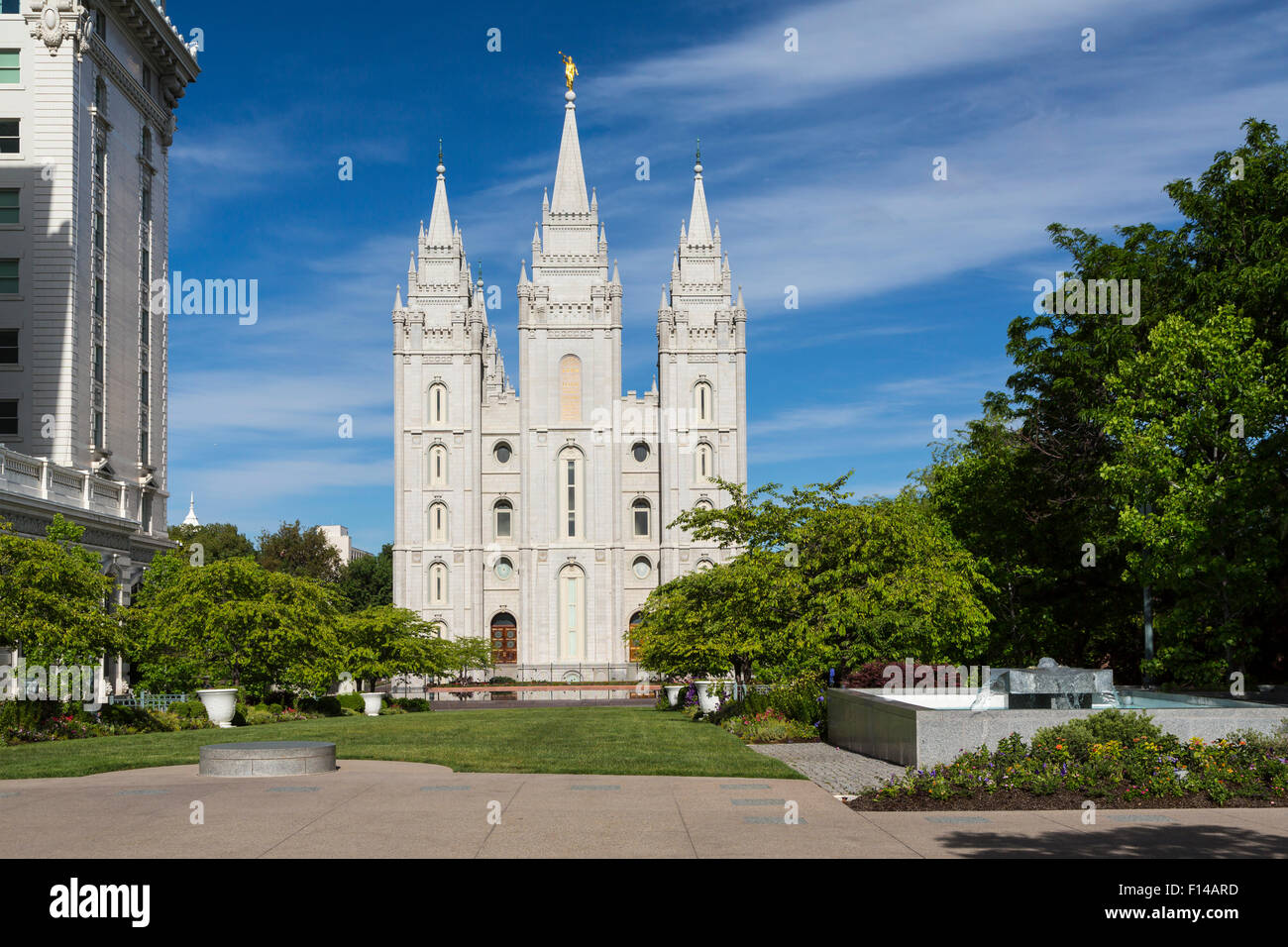 The Mormon Temple complex in Salt Lake city, Utah, USA Stock Photo - Alamy