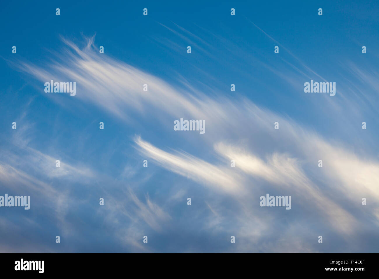 Cirrus uncinus or Mares' Tails cloud formations, Isle of Mull, UK Stock ...