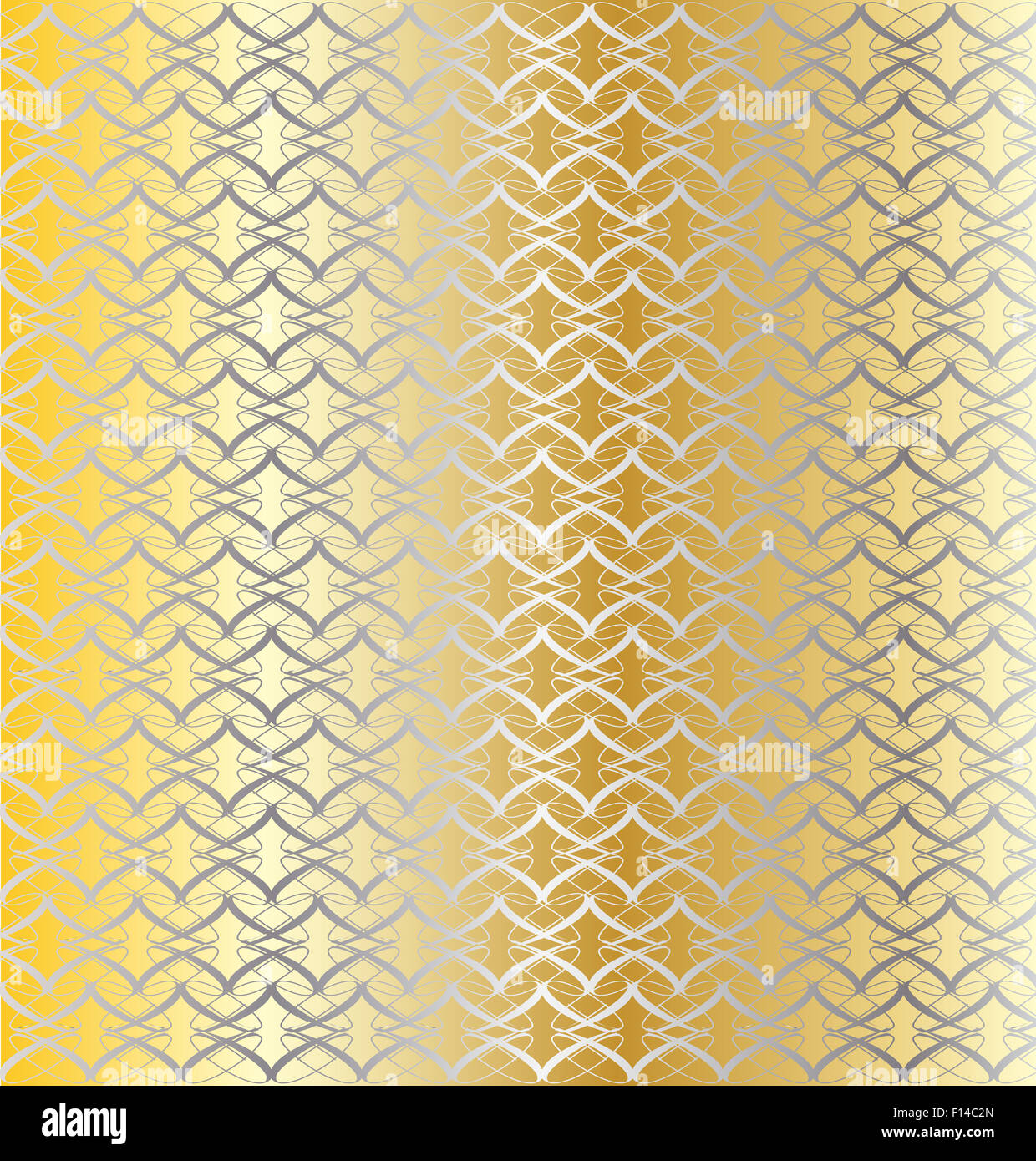 A gold and silver linked pattern background Stock Photo - Alamy