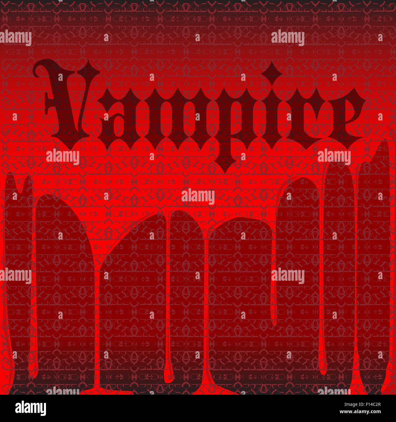 A blood red background with linked pattern and the text Vampire Stock ...