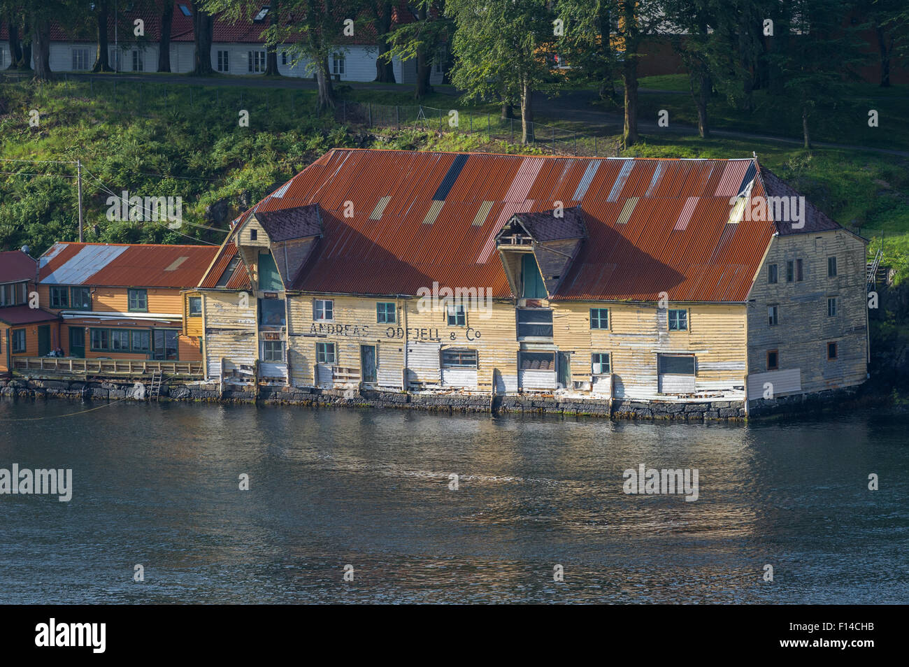 Typical Norwegian building using timber frames and cladding Stock Photo ...