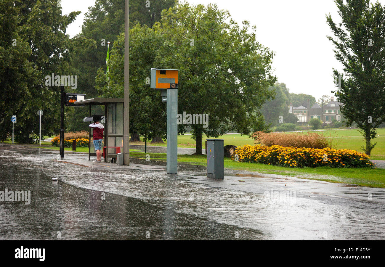 A speed camera by a flooded road side in the rain Stock Photo - Alamy
