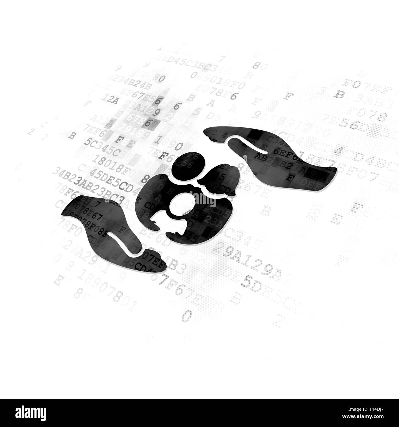 Insurance concept: Family Insurance on Digital background Stock Photo ...