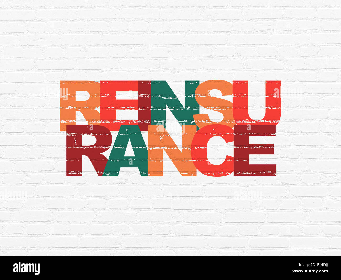 Insurance concept: Reinsurance on wall background Stock Photo - Alamy