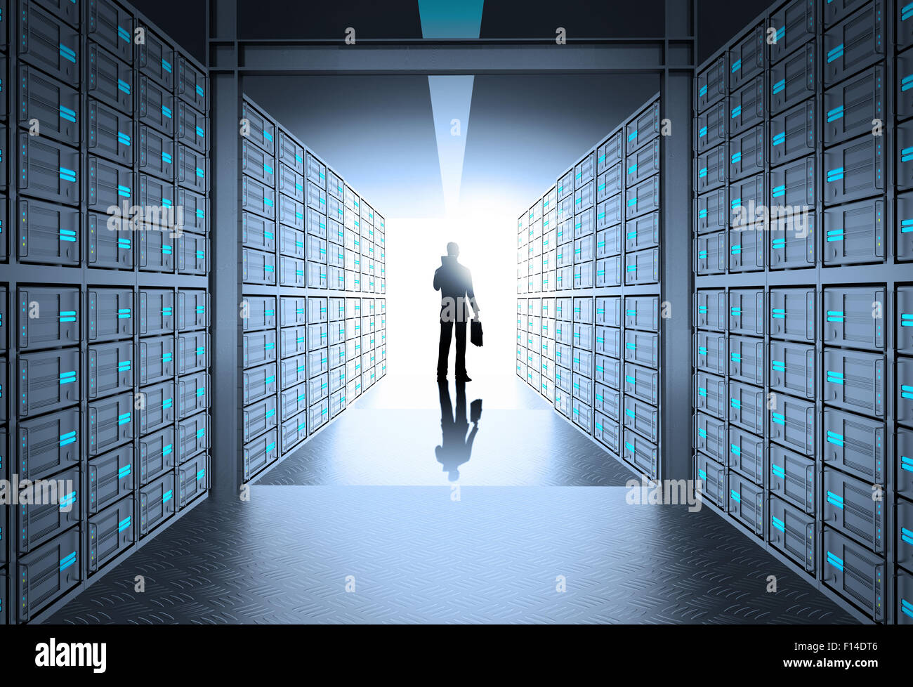 3d man businessman server rack hi-res stock photography and images - Alamy