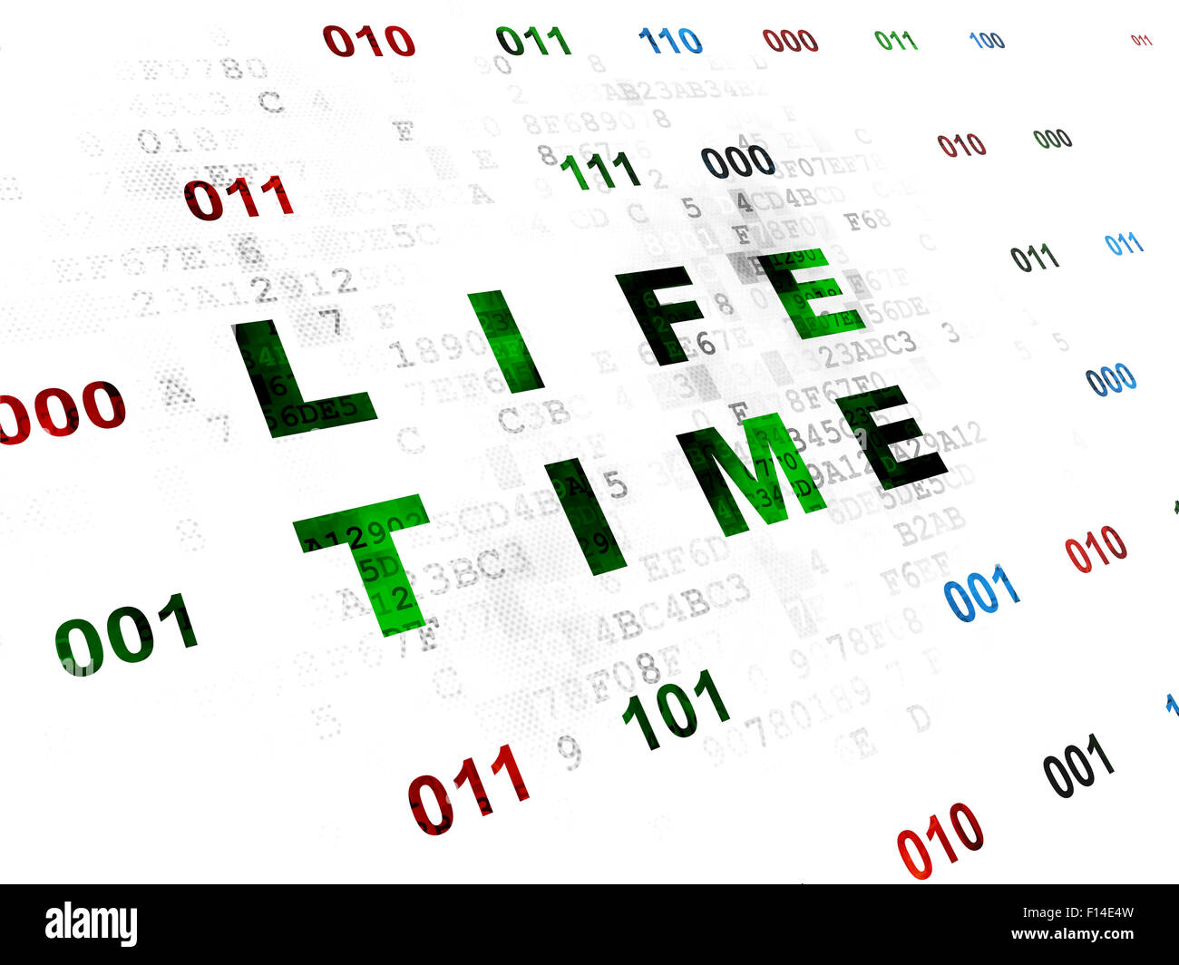 Timeline concept: Life Time on Digital background Stock Photo - Alamy