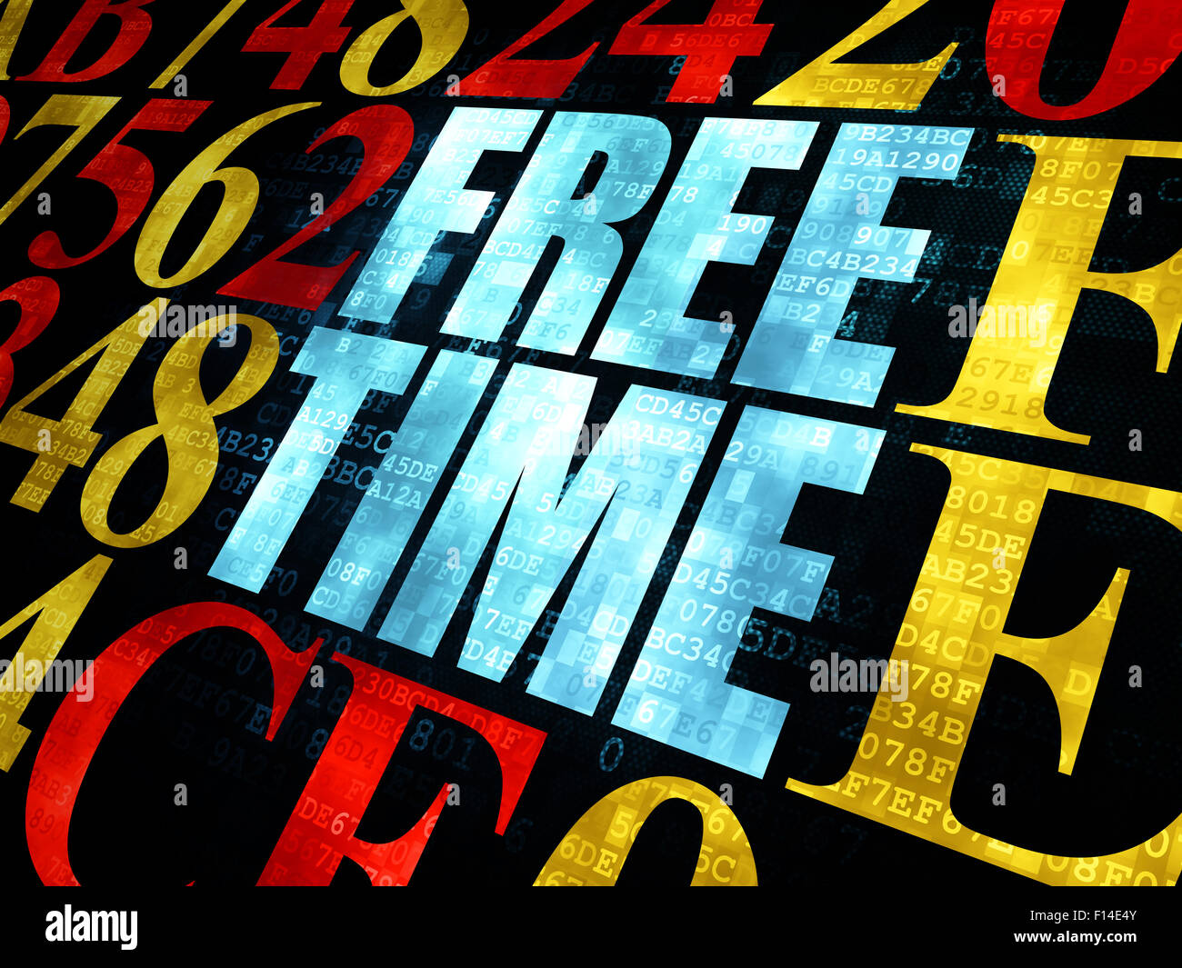 Timeline concept: Free Time on Digital background Stock Photo - Alamy