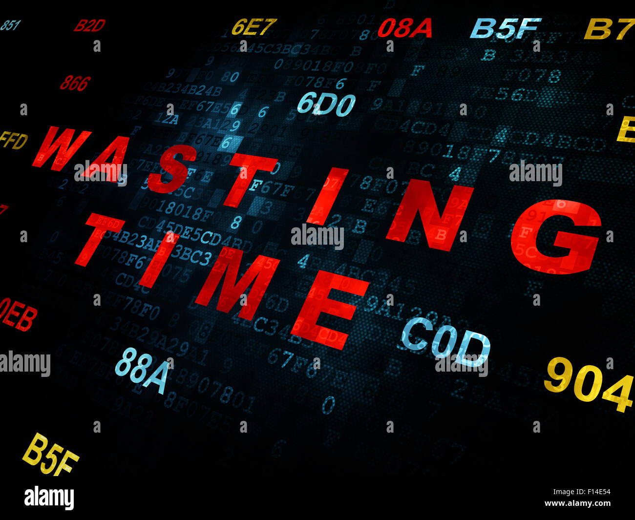 Time concept: Wasting Time on Digital background Stock Photo - Alamy