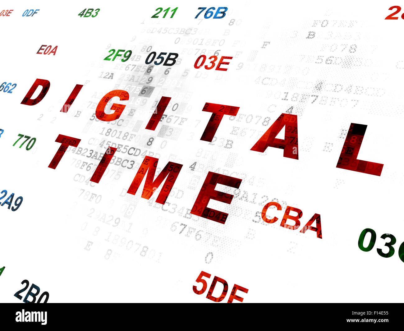 Timeline concept: Digital Time on Digital background Stock Photo - Alamy