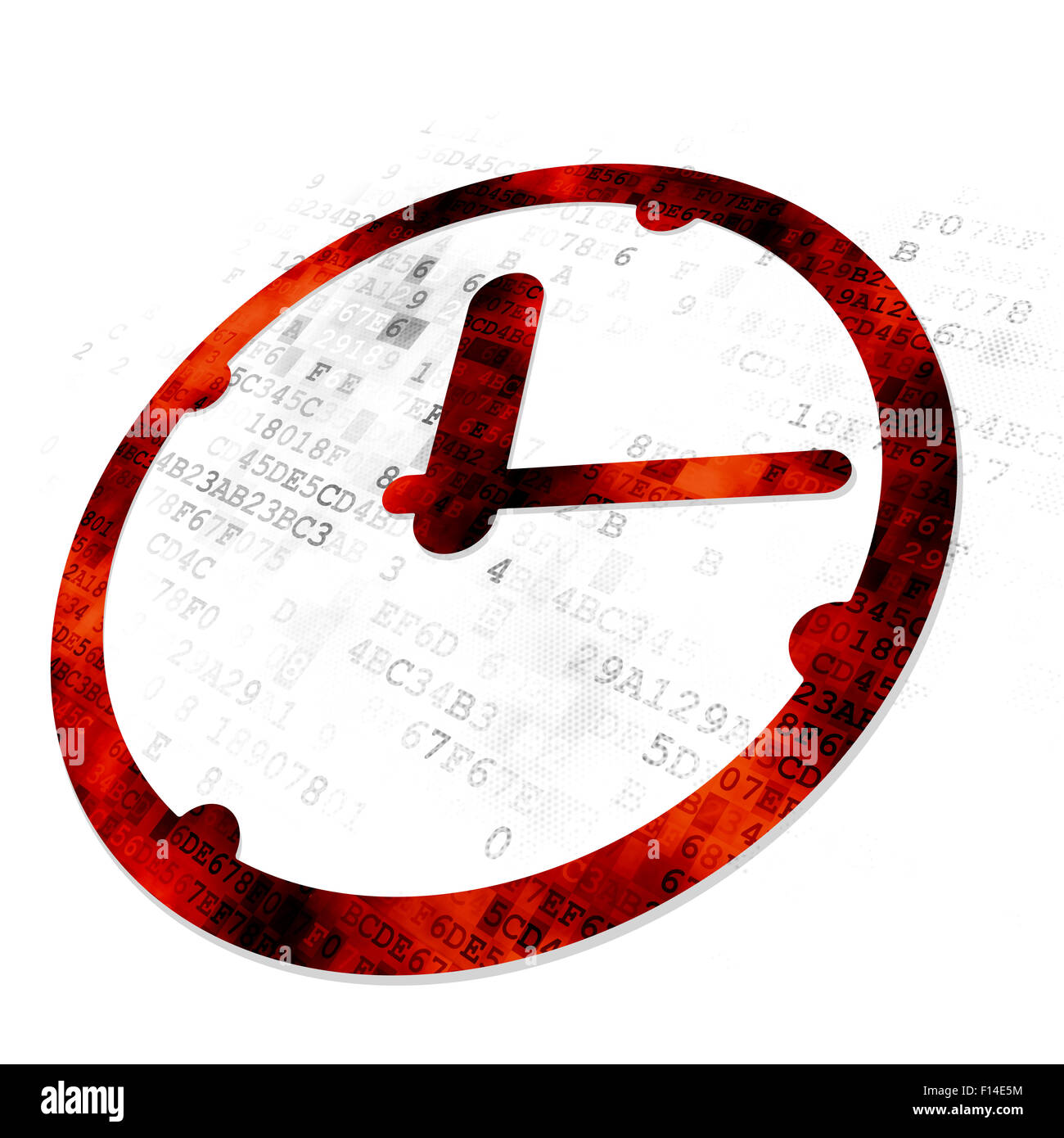 Timeline concept: Clock on Digital background Stock Photo - Alamy