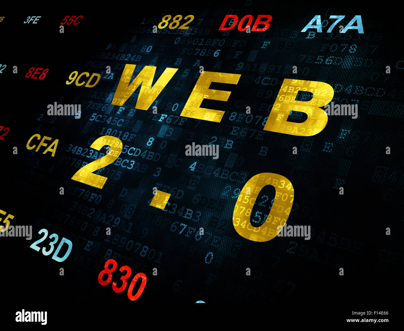 Web development concept: Web 2.0 on Digital background Stock Photo - Alamy