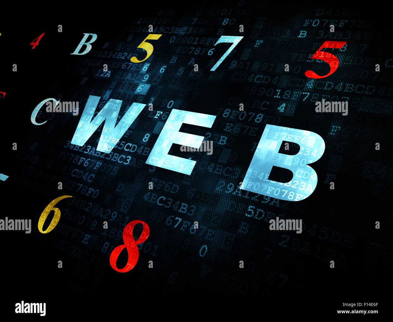 Web design concept: Web on Digital background Stock Photo - Alamy