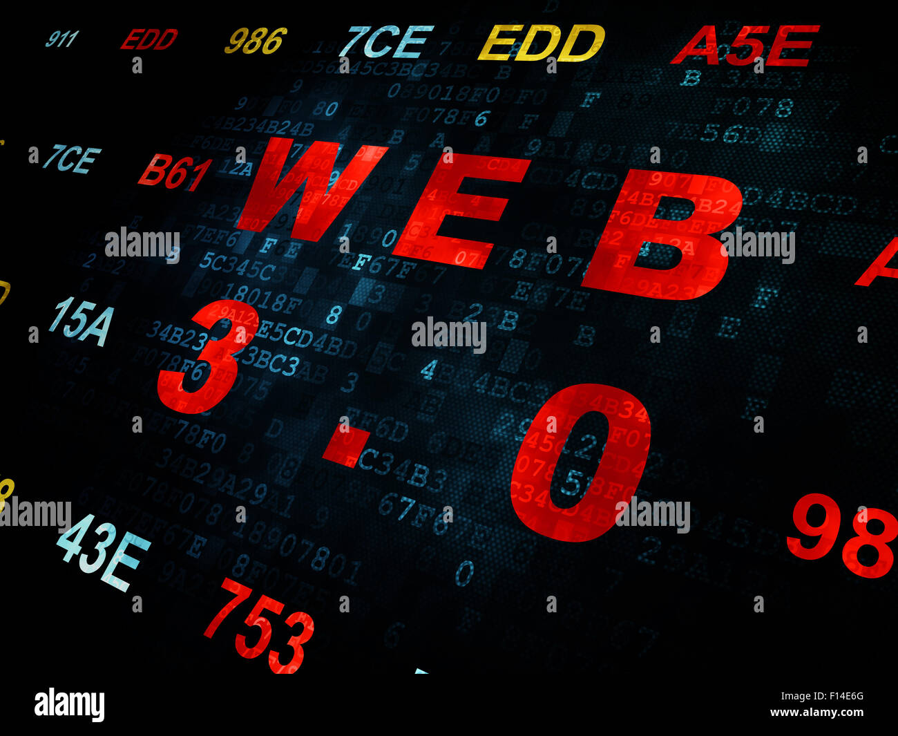 Web development concept: Web 3.0 on Digital background Stock Photo - Alamy