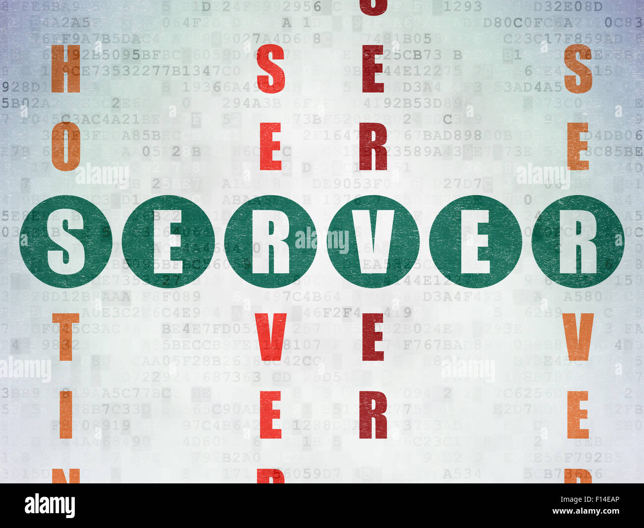 Web development concept: word Server in solving Crossword Puzzle Stock ...