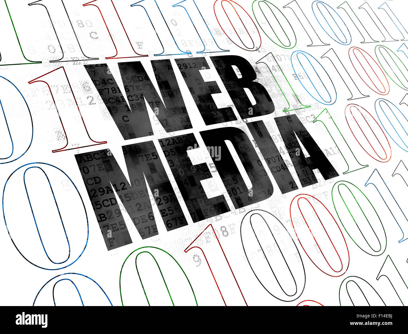 Web development concept: Web Media on Digital background Stock Photo - Alamy