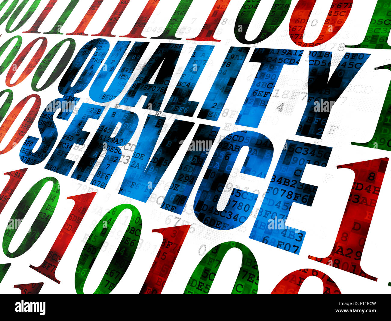 Finance concept: Quality Service on Digital background Stock Photo - Alamy