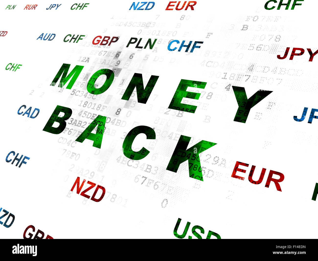 Business concept: Money Back on Digital background Stock Photo - Alamy
