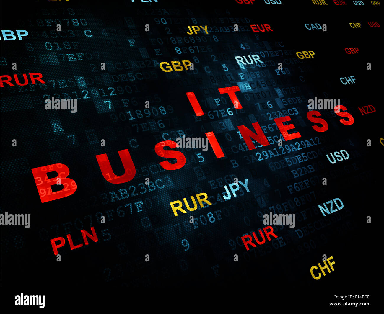 Finance concept: IT Business on Digital background Stock Photo - Alamy