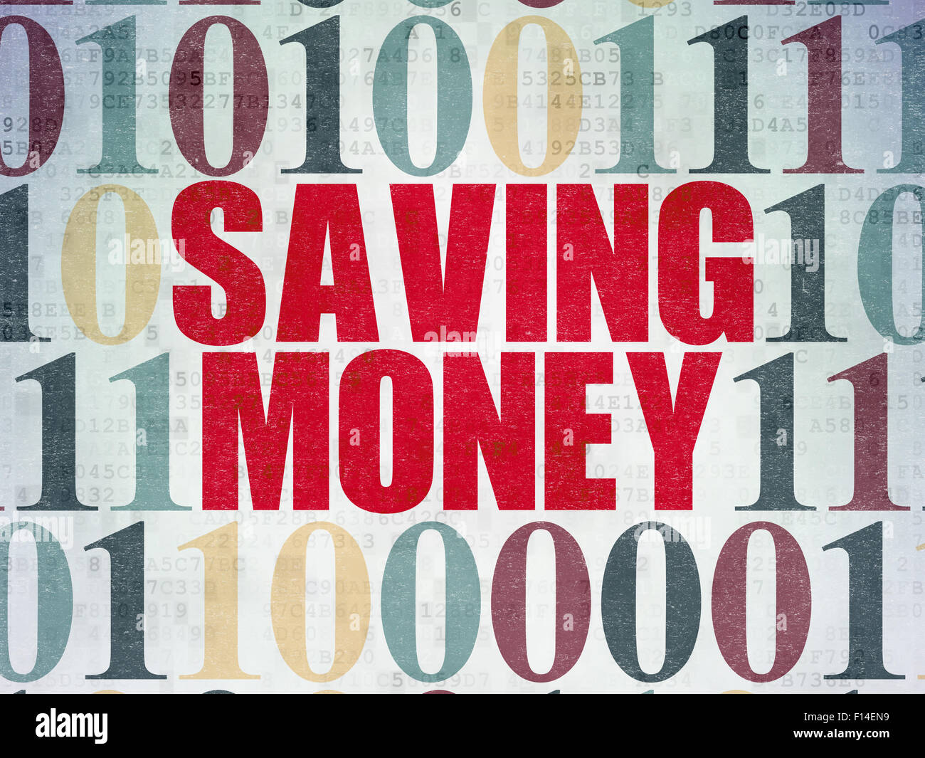 Business concept: Saving Money on Digital Paper background Stock Photo ...
