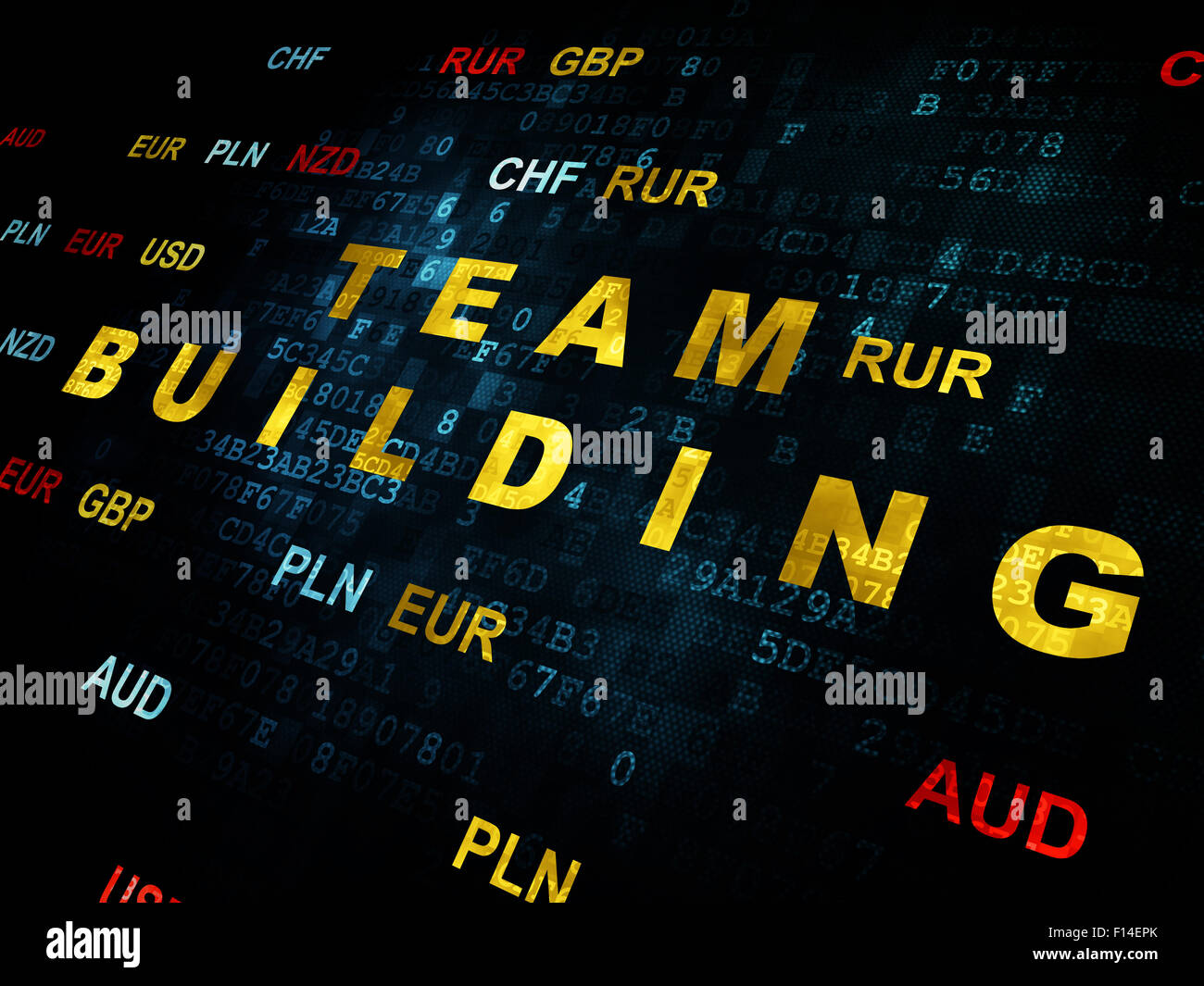 Finance concept: Team Building on Digital background Stock Photo - Alamy