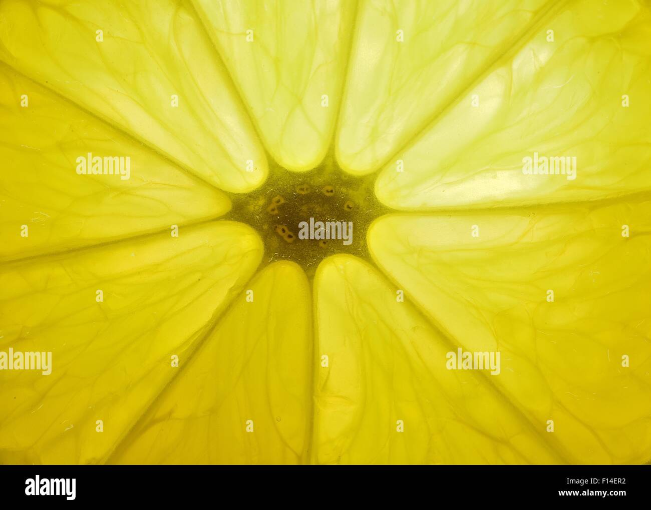 Lemon, close-up, flesh of the fruit, bright yellow Stock Photo - Alamy