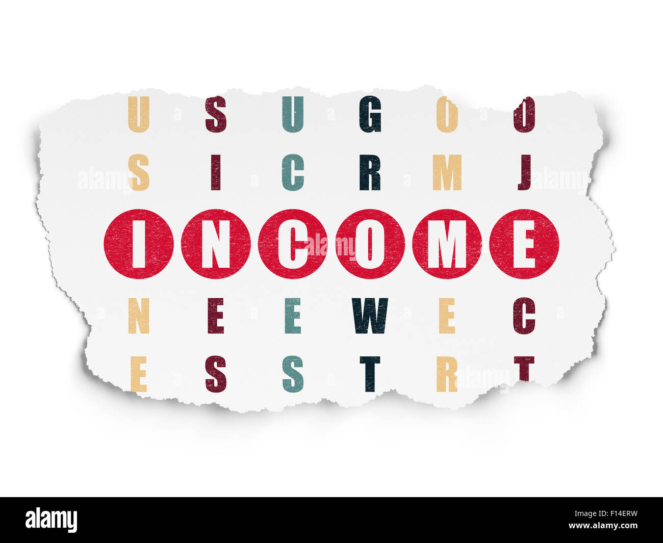 Business concept: word Income in solving Crossword Puzzle Stock Photo ...